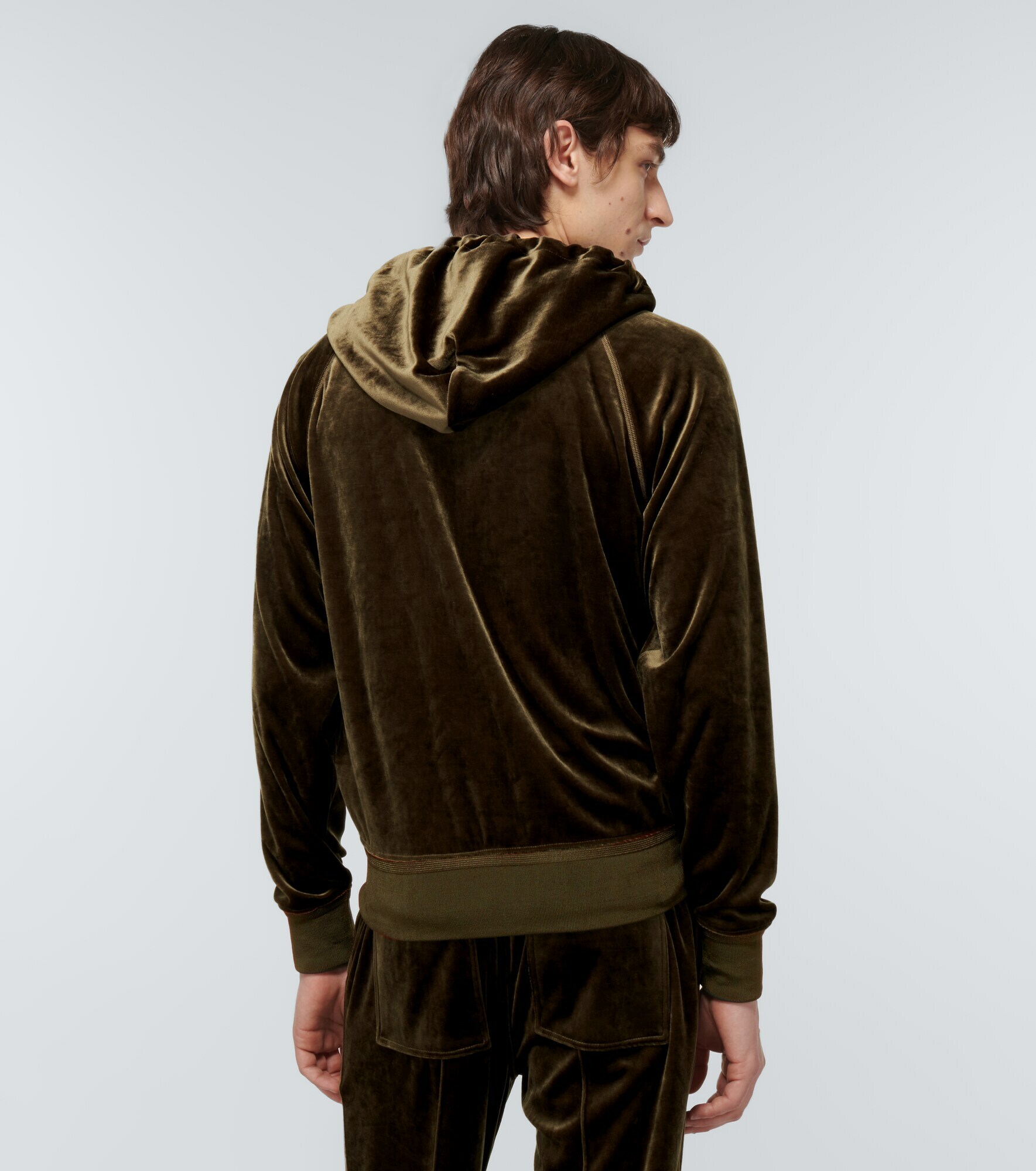 Tom Ford - Velour zipped hoodie TOM FORD
