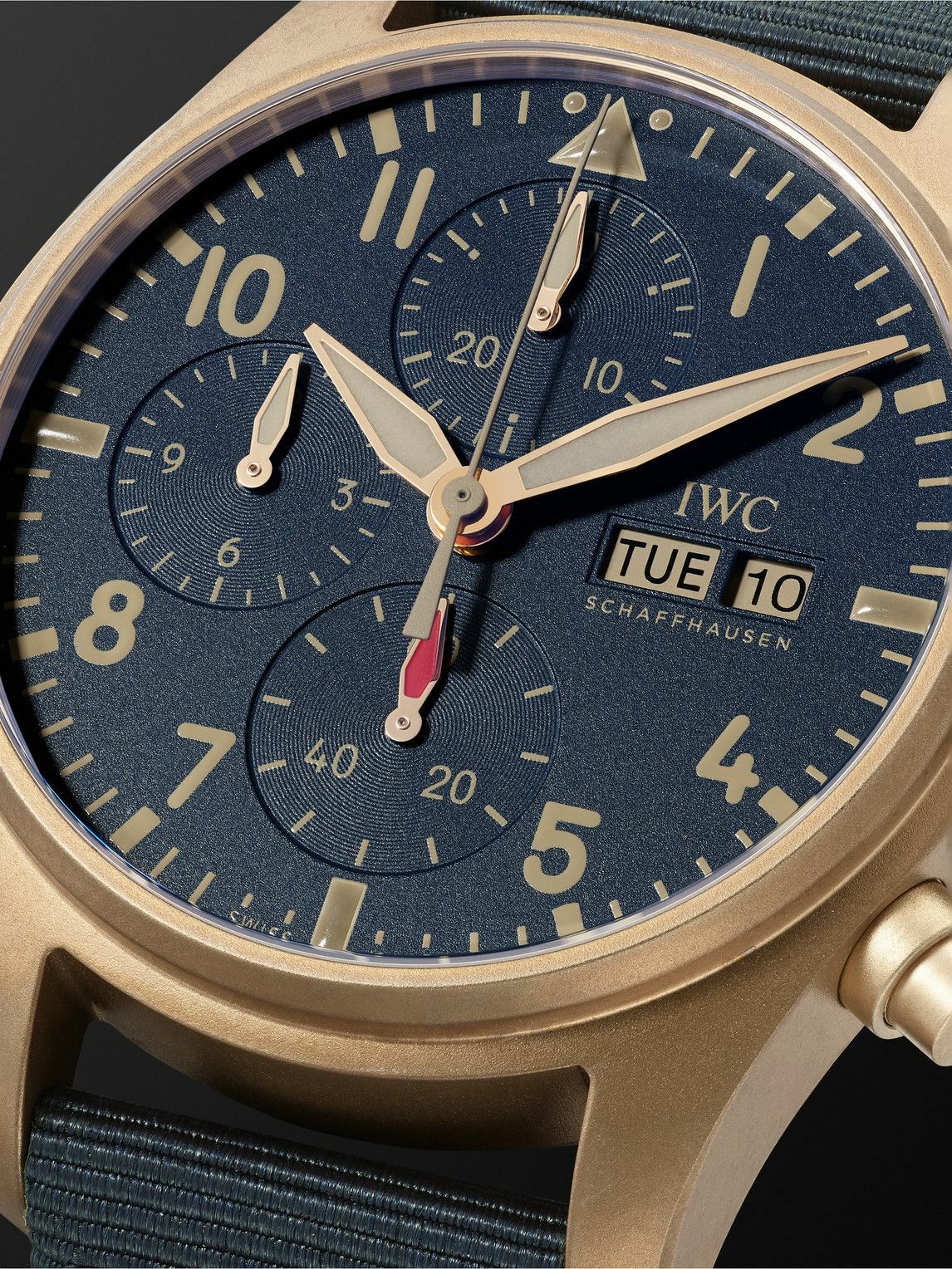 IWC Schaffhausen - Pilot's Automatic Chronograph 41mm Bronze and ...