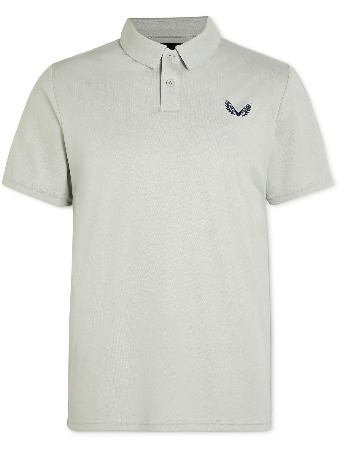 Castore - Tota Logo-Print Recycled Piqué Golf Polo Shirt - Gray CASTORE