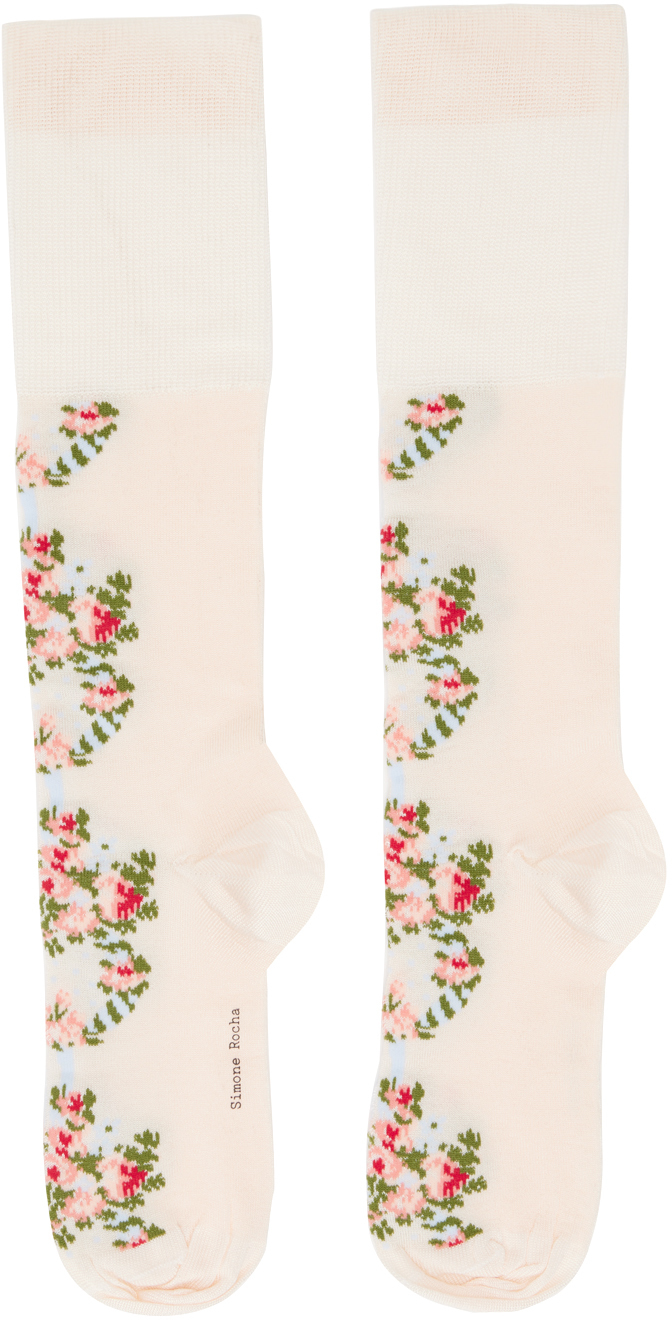 Simone Rocha White Wreath Socks Simone Rocha