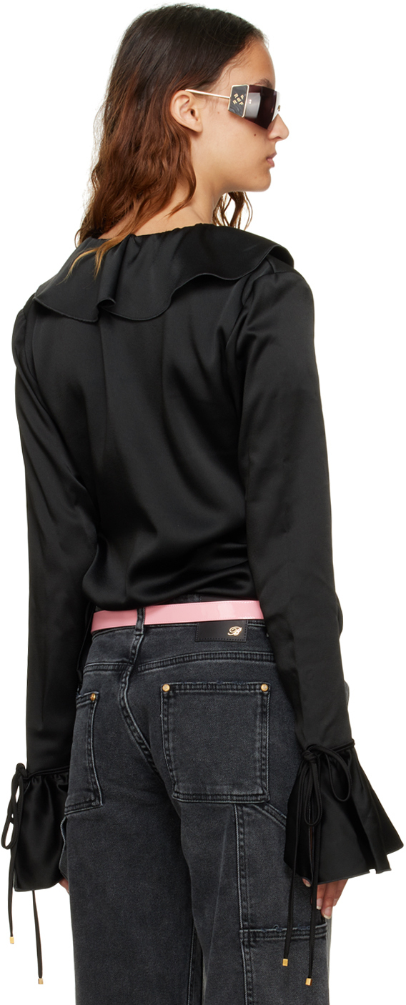 Blumarine Black Ruffled Blouse Blumarine