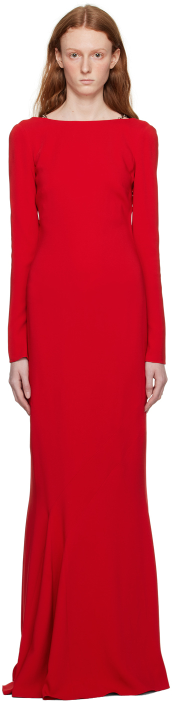 Givenchy Red Chain Link Maxi Dress Givenchy