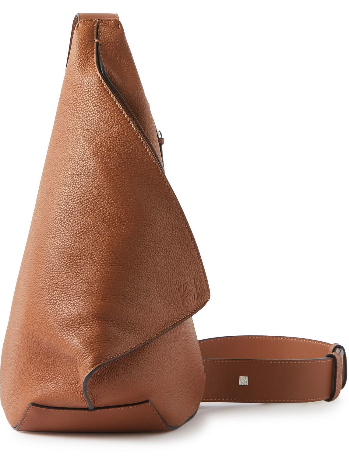 Loewe - Anton Logo-Debossed Full-Grain Leather Sling Backpack Loewe