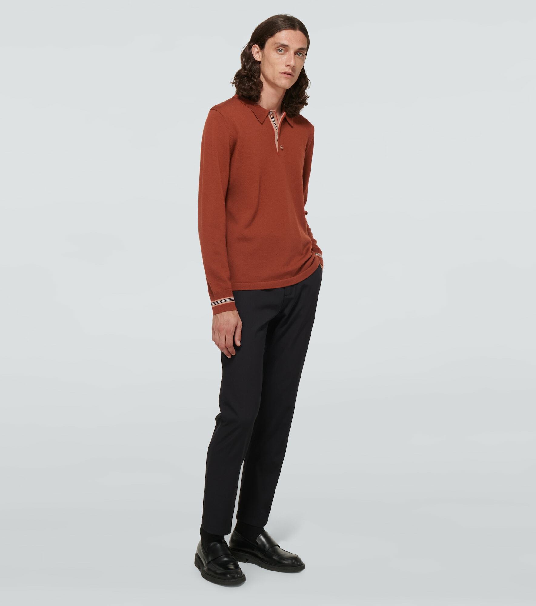 Burberry - Pace merino wool long-sleeved polo Burberry