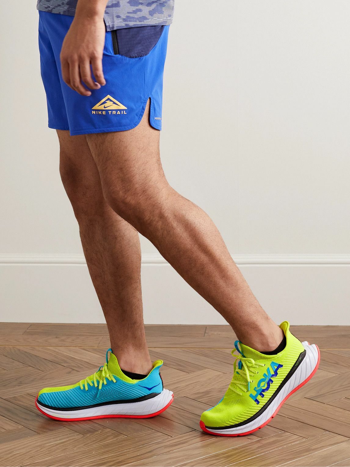 Hoka One One - Carbon X3 Rubber-Trimmed Mesh Running Sneakers - Green ...