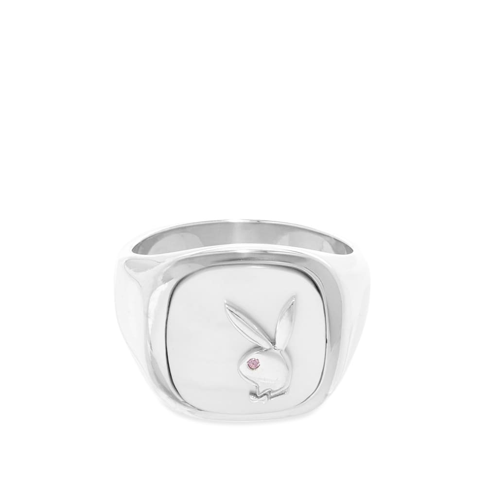 Hatton Labs X Playboy Membership Ring in White/Pink Sapphire Hatton Labs