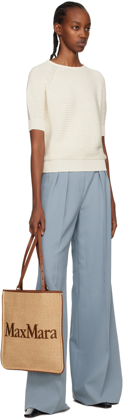 Max Mara Beige & Brown Easy Tote Max Mara