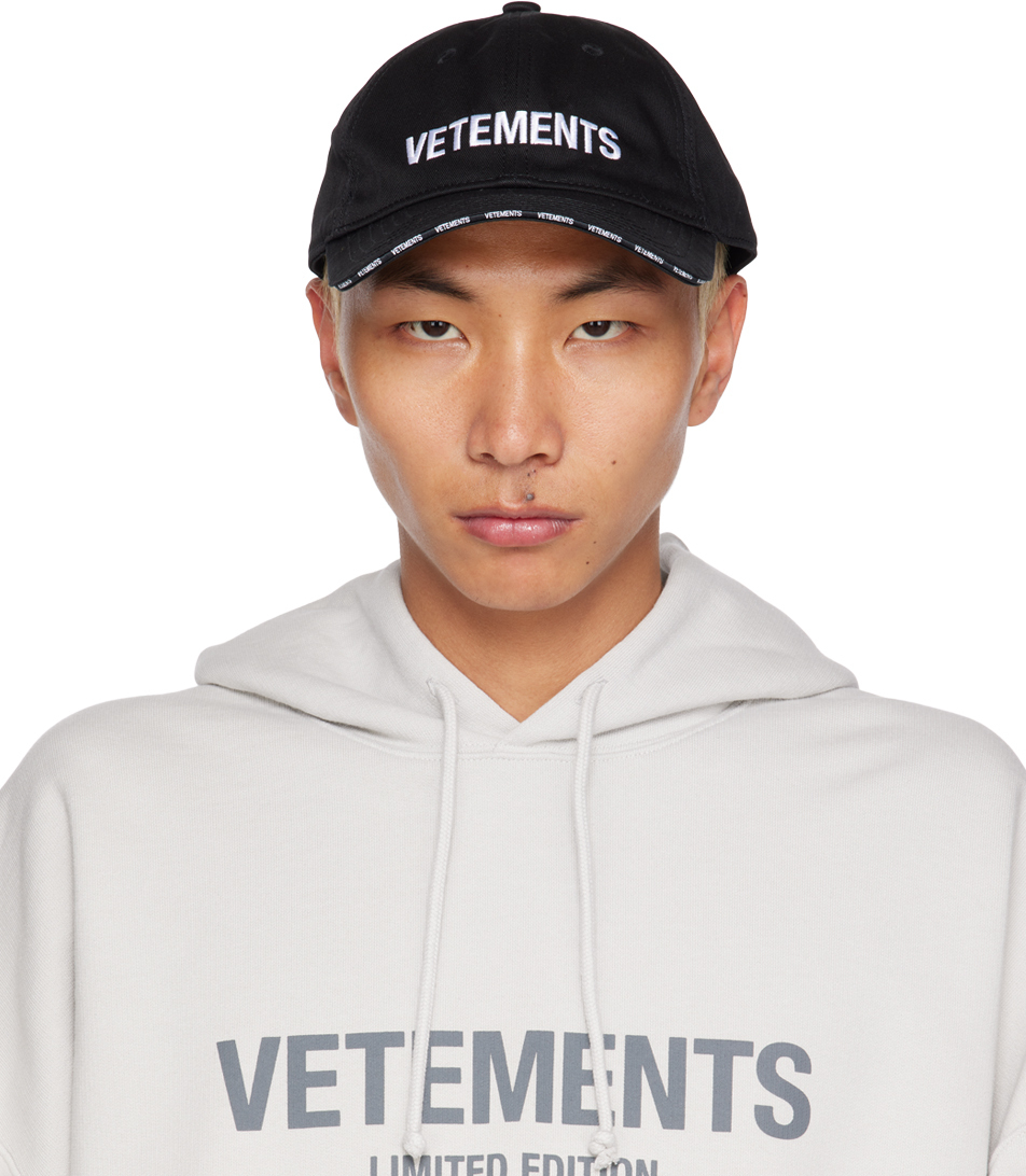 VETEMENTS Black Iconic Logo Cap Vetements