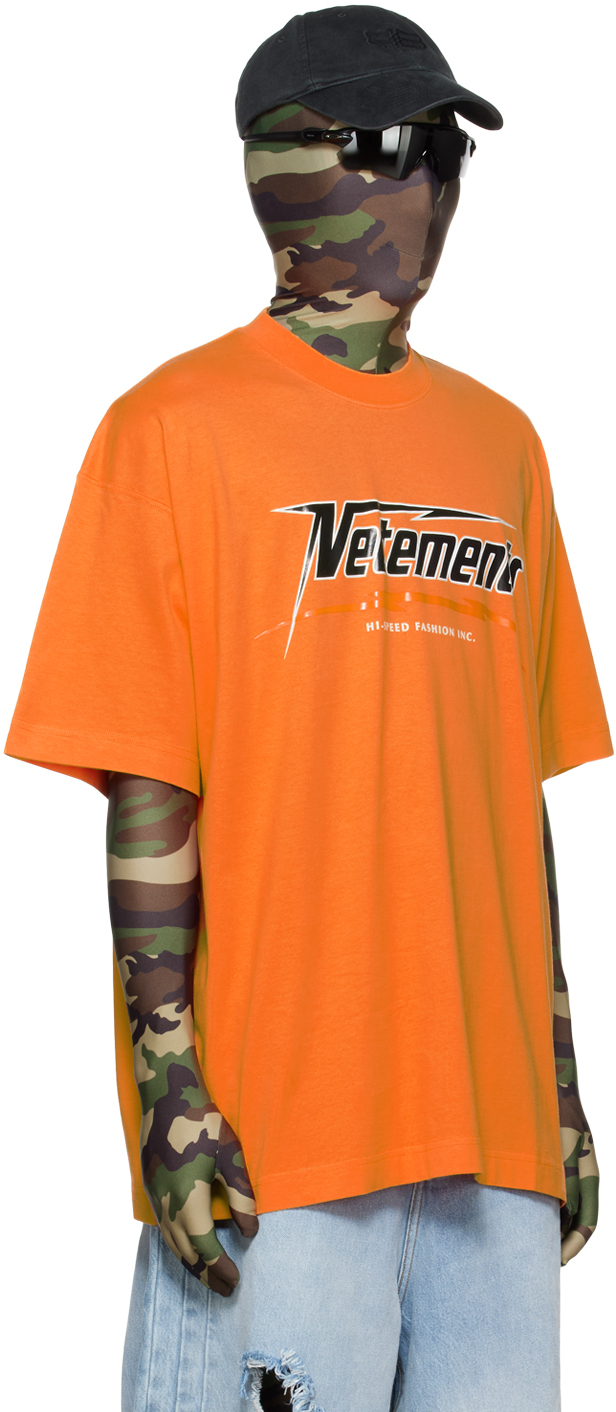 VETEMENTS Orange Hi-Speed T-Shirt Vetements