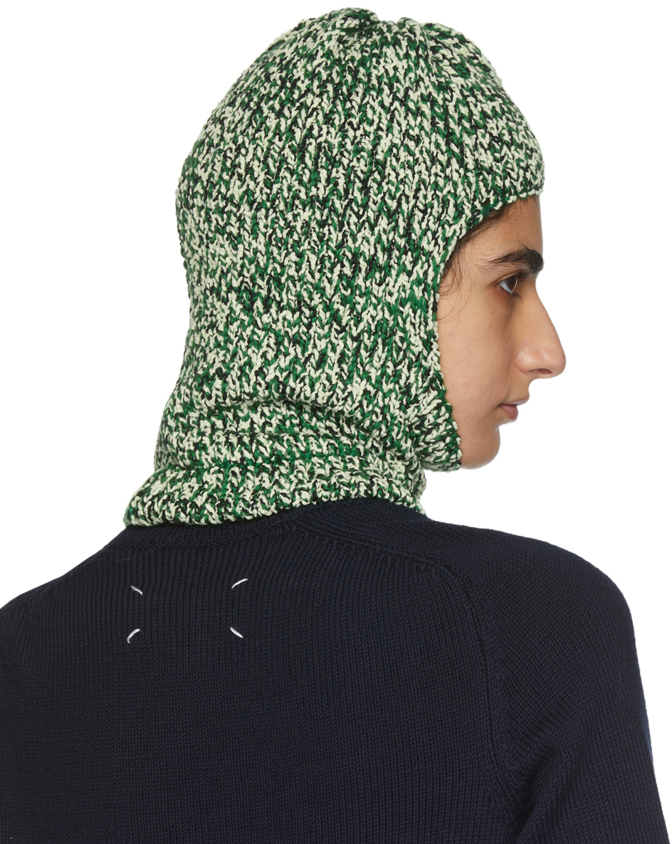 Maison Margiela Green Wool Balaclava Maison Margiela