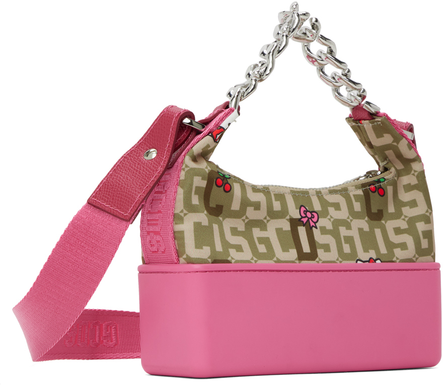 GCDS Pink & Brown Hello Kitty Edition Matilda Bag GCDS