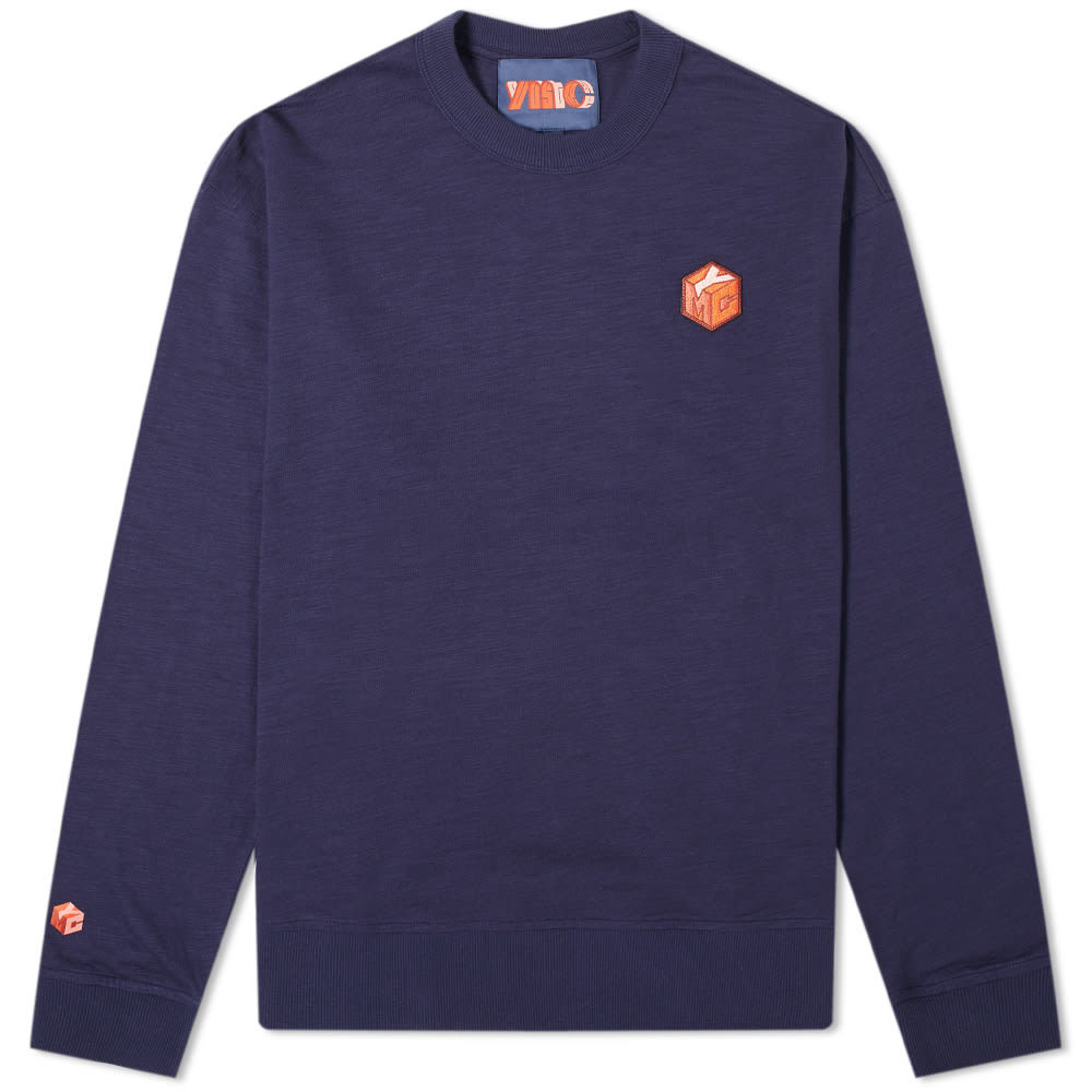 YMC x Pref Long Sleeve Embroidered Logo Tee YMC