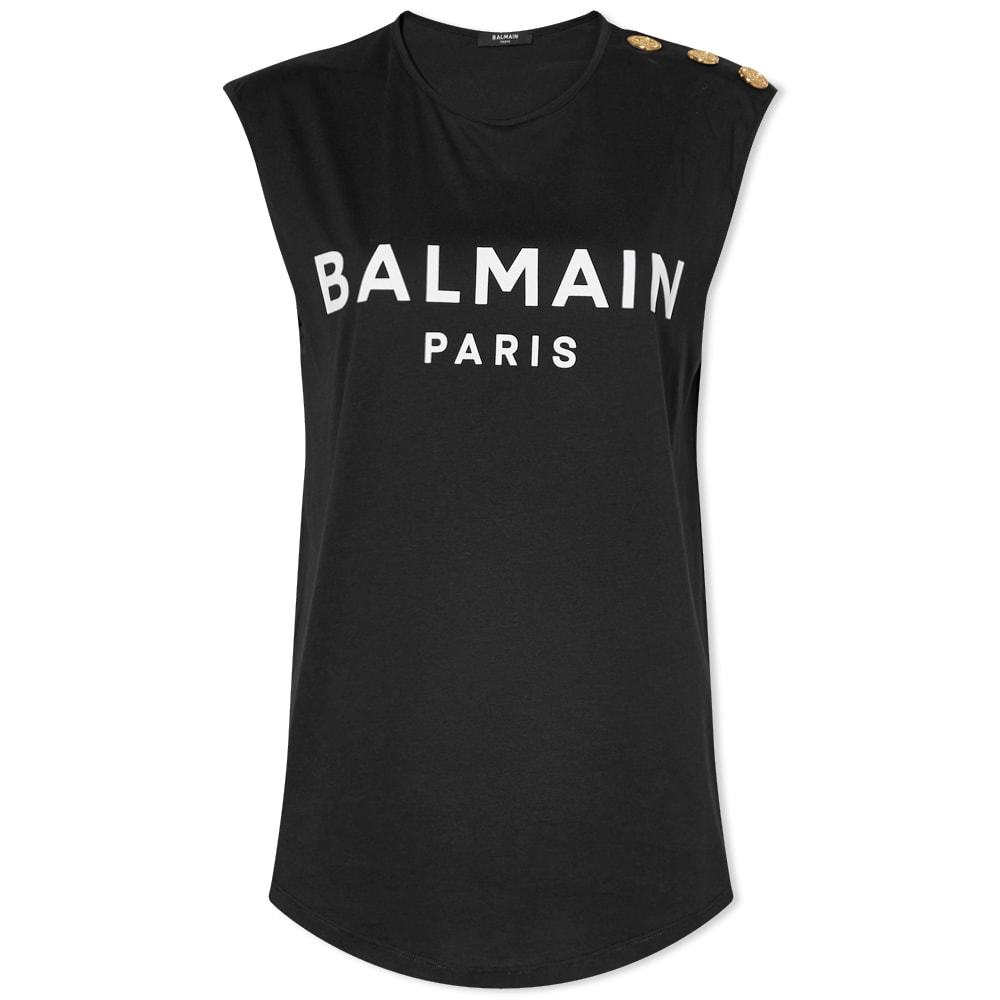 Balmain Button Detail Logo Vest Balmain