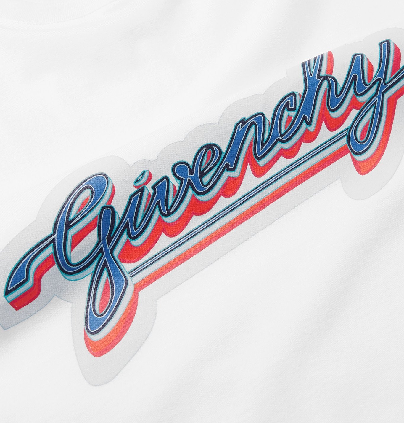 GIVENCHY - Logo-Print Cotton-Jersey T-Shirt - White Givenchy