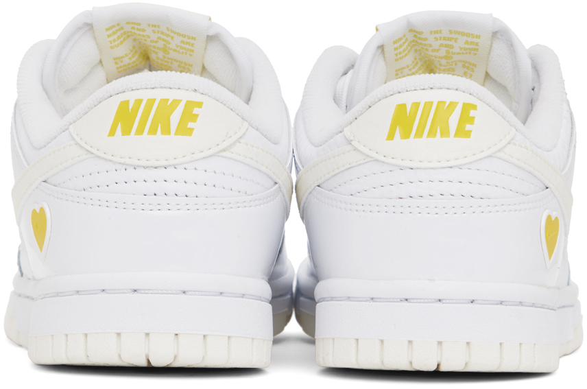 Nike White & Yellow Dunk Low Sneakers Nike