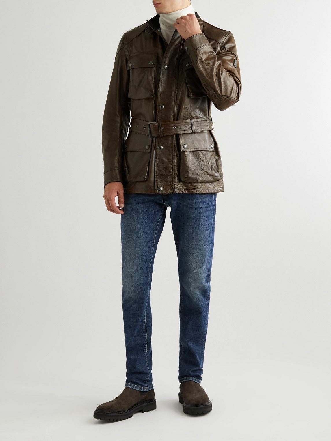 Belstaff - Trialmaster Panther Leather Jacket - Brown Belstaff