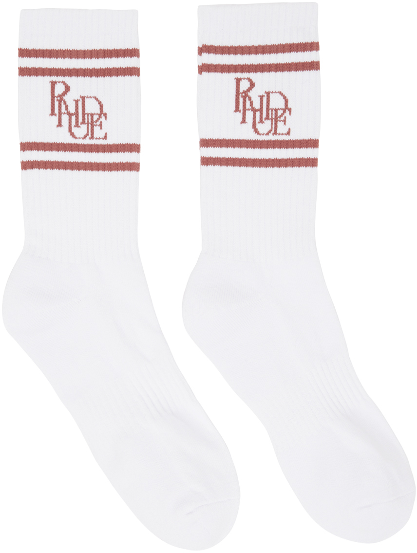 Rhude White Scrambler Socks Rhude