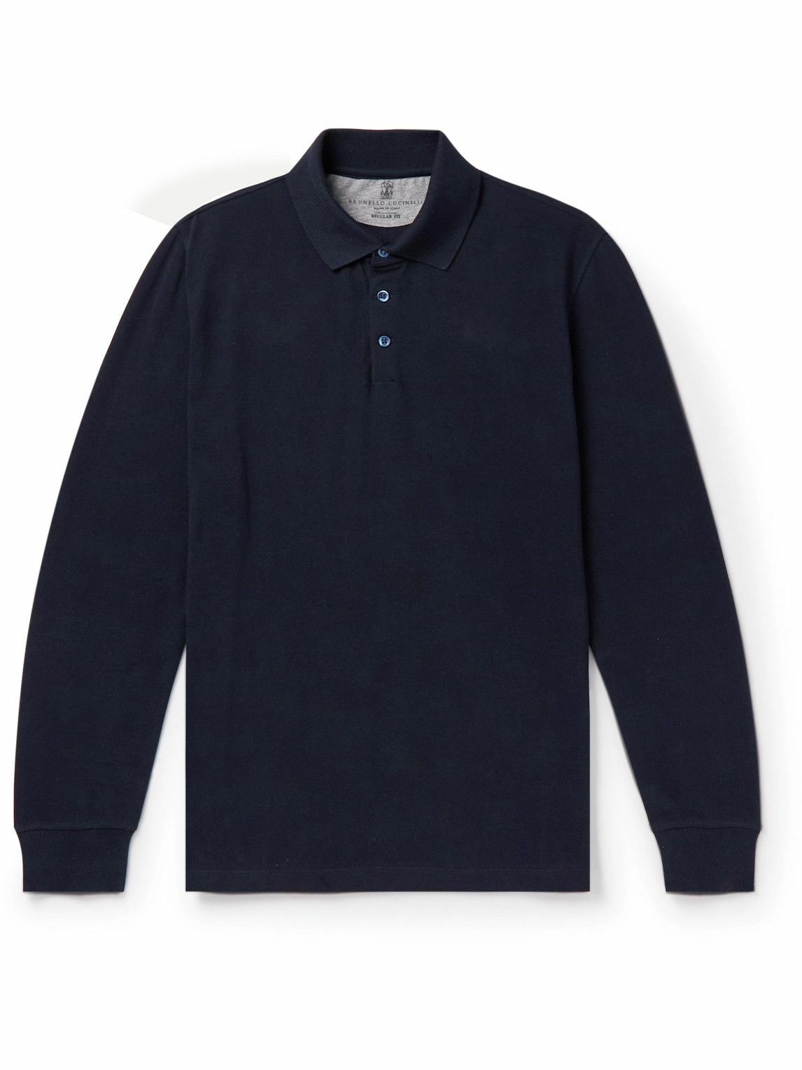 Brunello Cucinelli - Cotton-Piqué Polo Shirt - Blue Brunello Cucinelli
