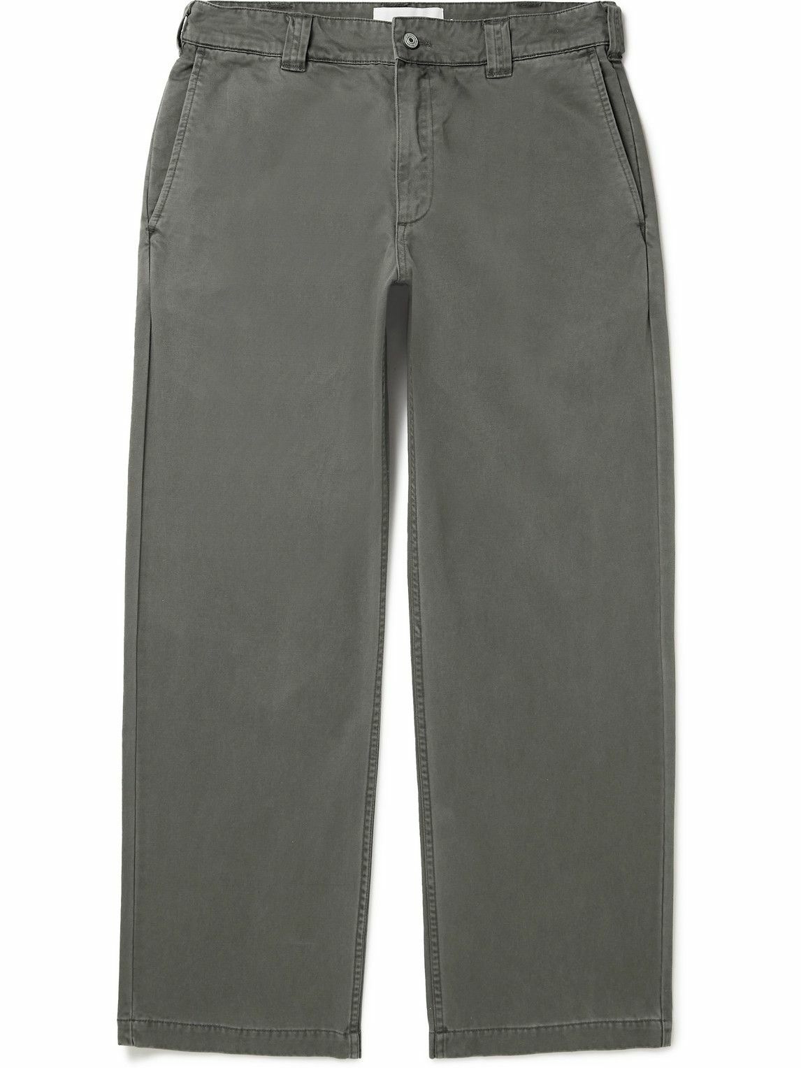GENERAL ADMISSION - Pico Straight-Leg Cotton-Poplin Trousers - Gray ...