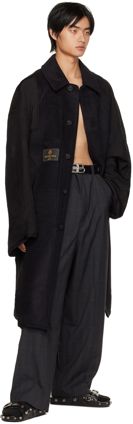 Balenciaga Black Inside Out Coat Balenciaga