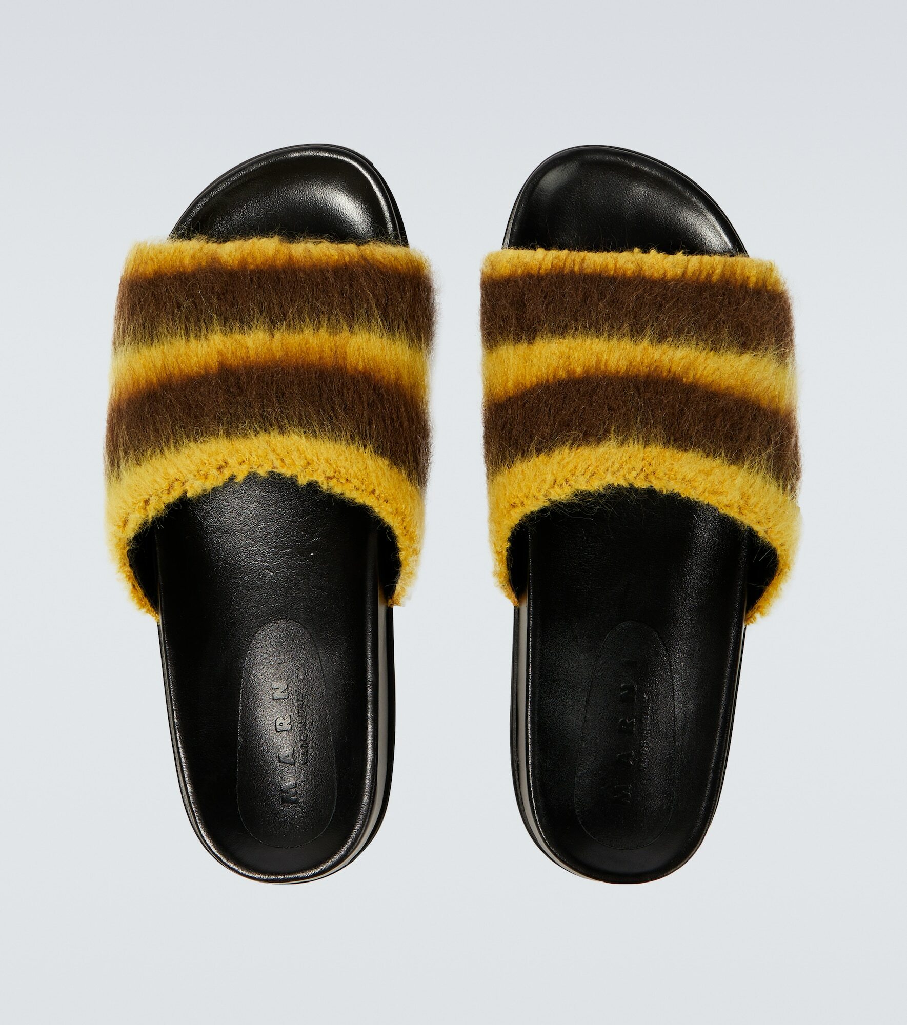 Marni - Fussbett striped slides Marni
