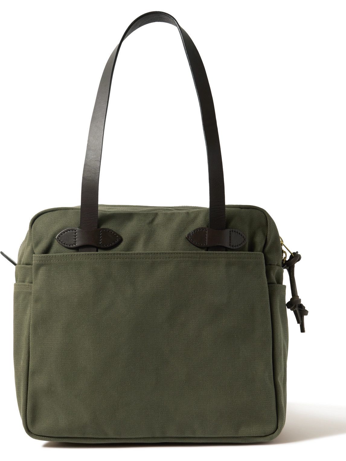Filson - Leather-Trimmed Cotton-Twill Tote Bag Filson Filson - Leather-Trimmed Cotton-Twill Tote Bag Filson