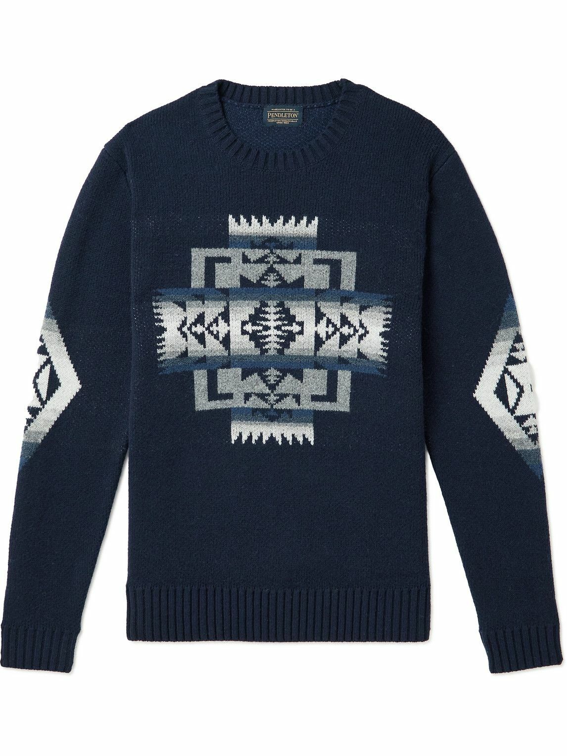Pendleton - Chief Joseph Jacquard-Knit Wool Sweater - Blue Pendleton