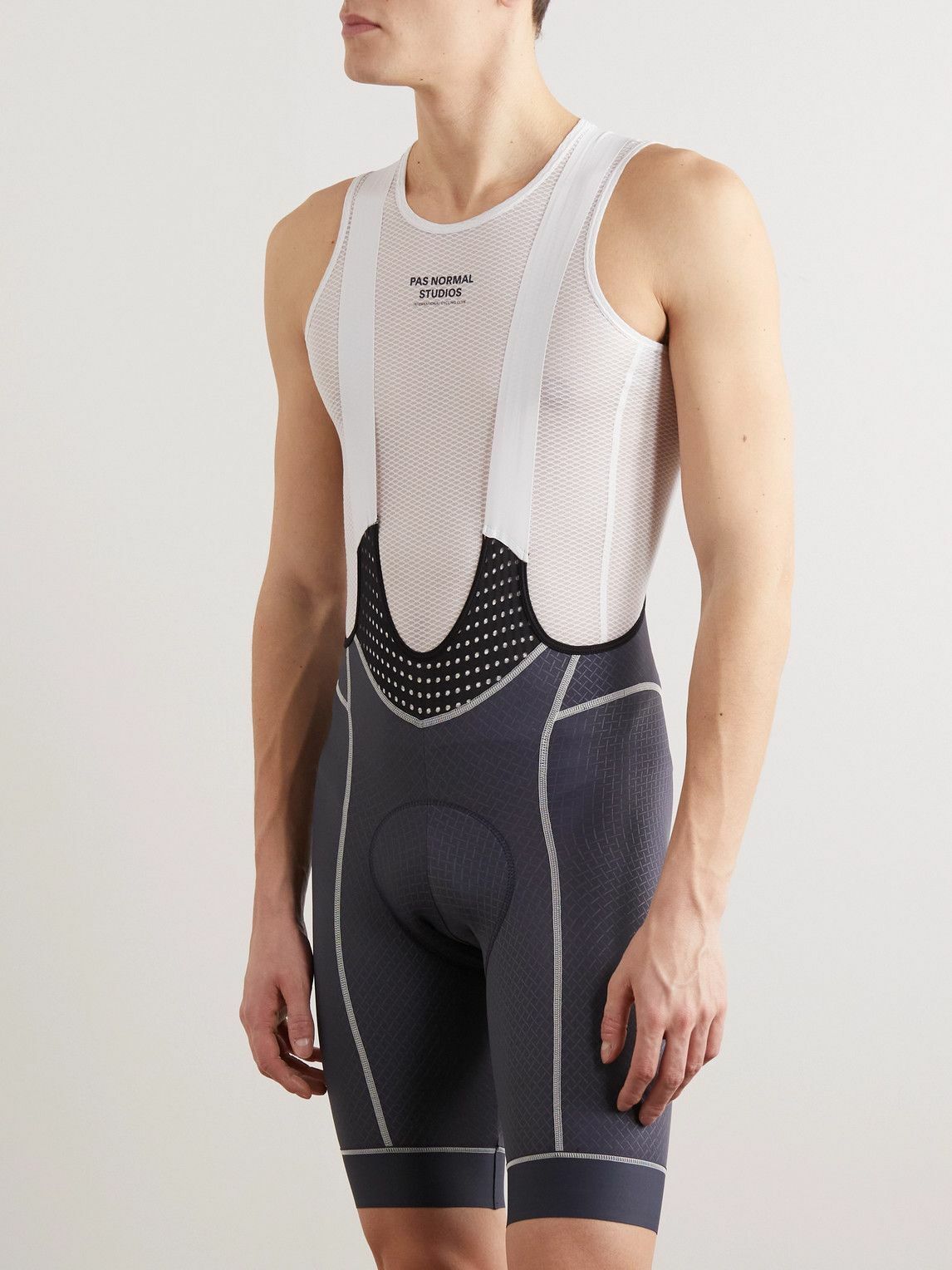 Pas Normal Studios - Logo-Print Stretch-Mesh Base Layer - White Pas ...