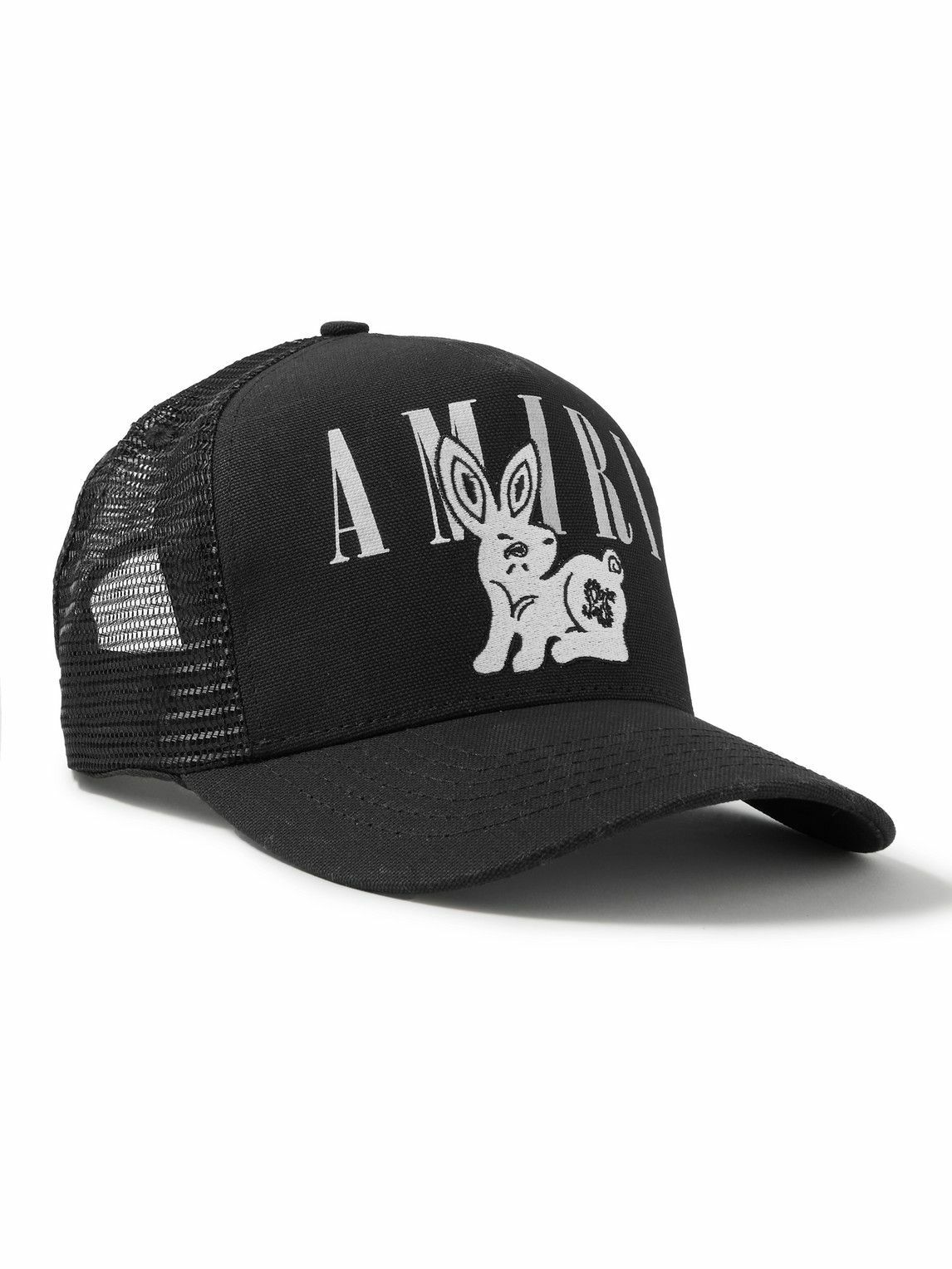 AMIRI - Logo-Print Embroidered Cotton-Canvas and Mesh Trucker Hat Amiri