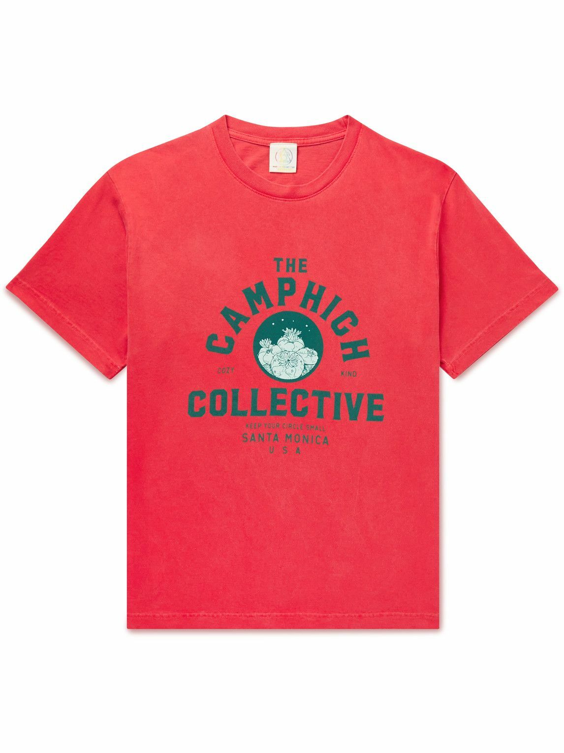 Camp High - Printed Cotton-Jersey T-Shirt - Red Camp High