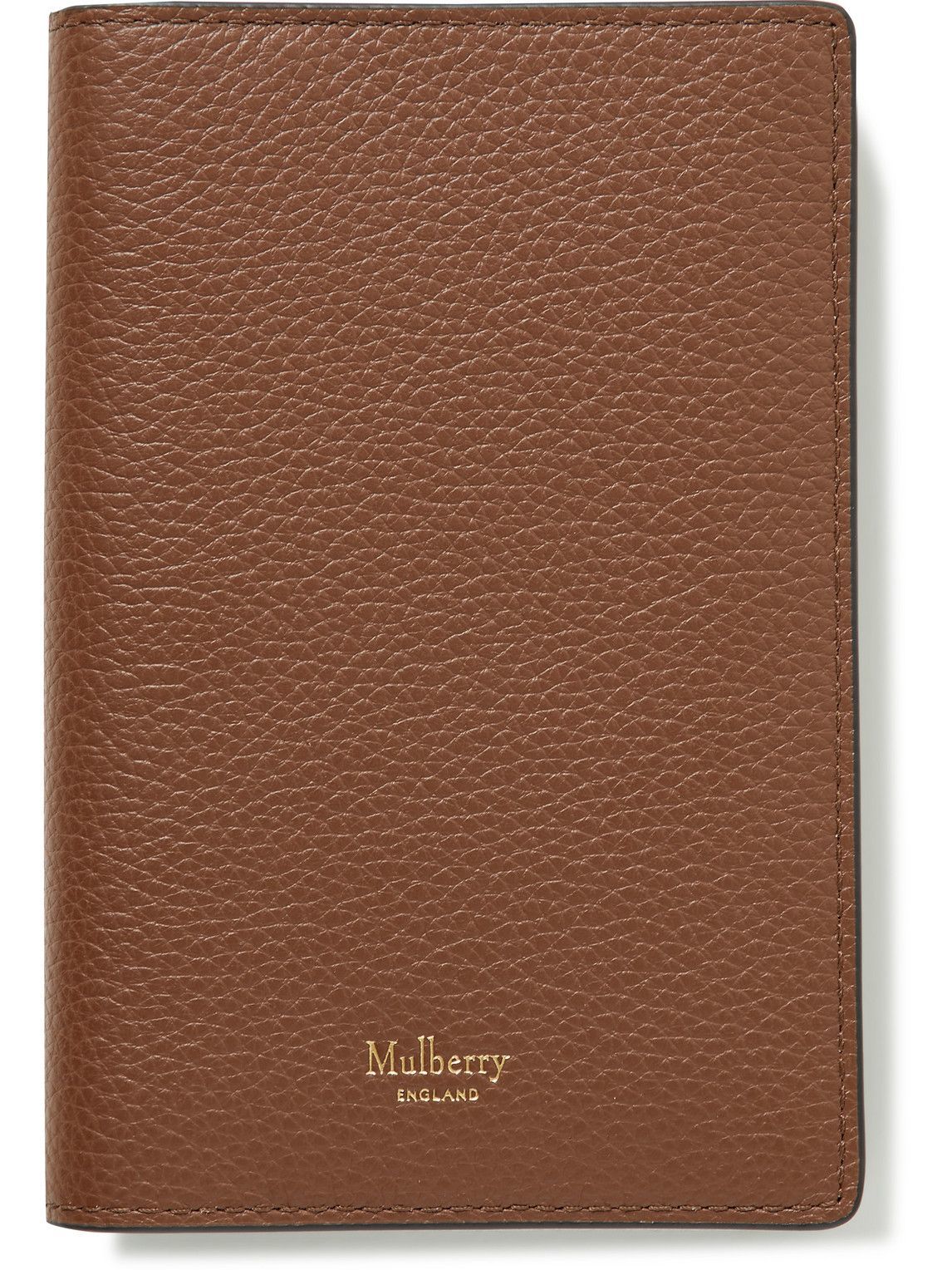 Mulberry - Logo-Print Full-Grain Leather Passport Cover Mulberry