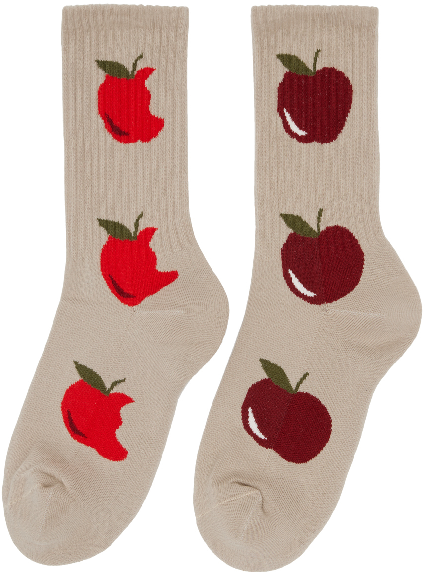 JW Anderson Two-Pack Multicolor Apple Socks JW Anderson