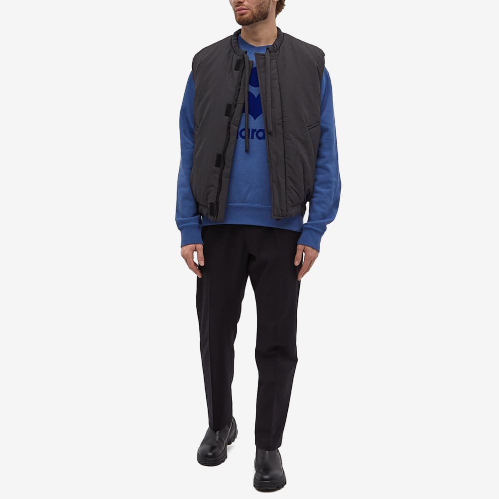 Isabel Marant Men's Miko Logo Crew Sweat in Slate Blue Isabel Marant
