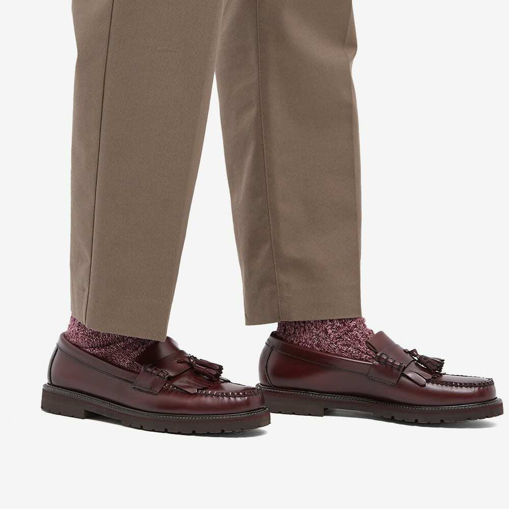 Bass Weejuns Men's Layton II 90s Kiltie Loafer in Wine Leather Bass Weejuns
