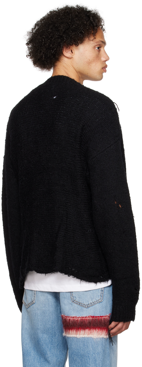 Doublet Black Frayed Cardigan Doublet
