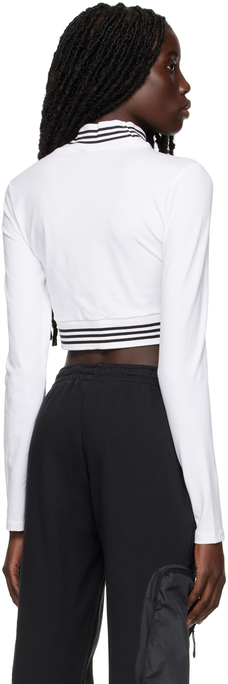 adidas Originals White Cropped Turtleneck adidas Originals