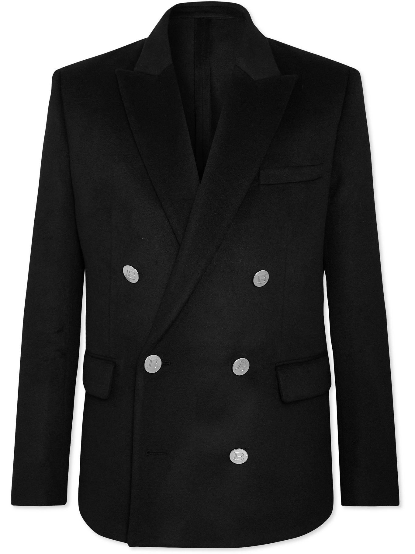 Balmain - Double-Breasted Cashmere Blazer - Black Balmain