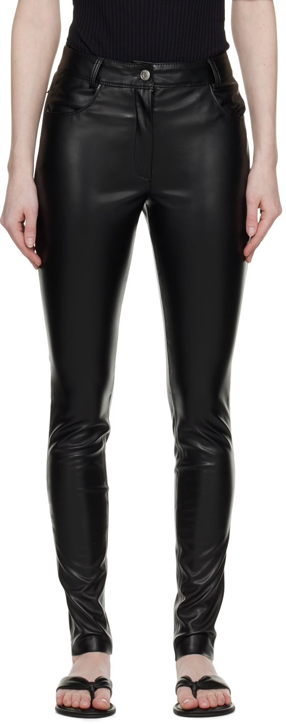 Hugo Black Hisura Faux-Leather Pants Hugo Boss