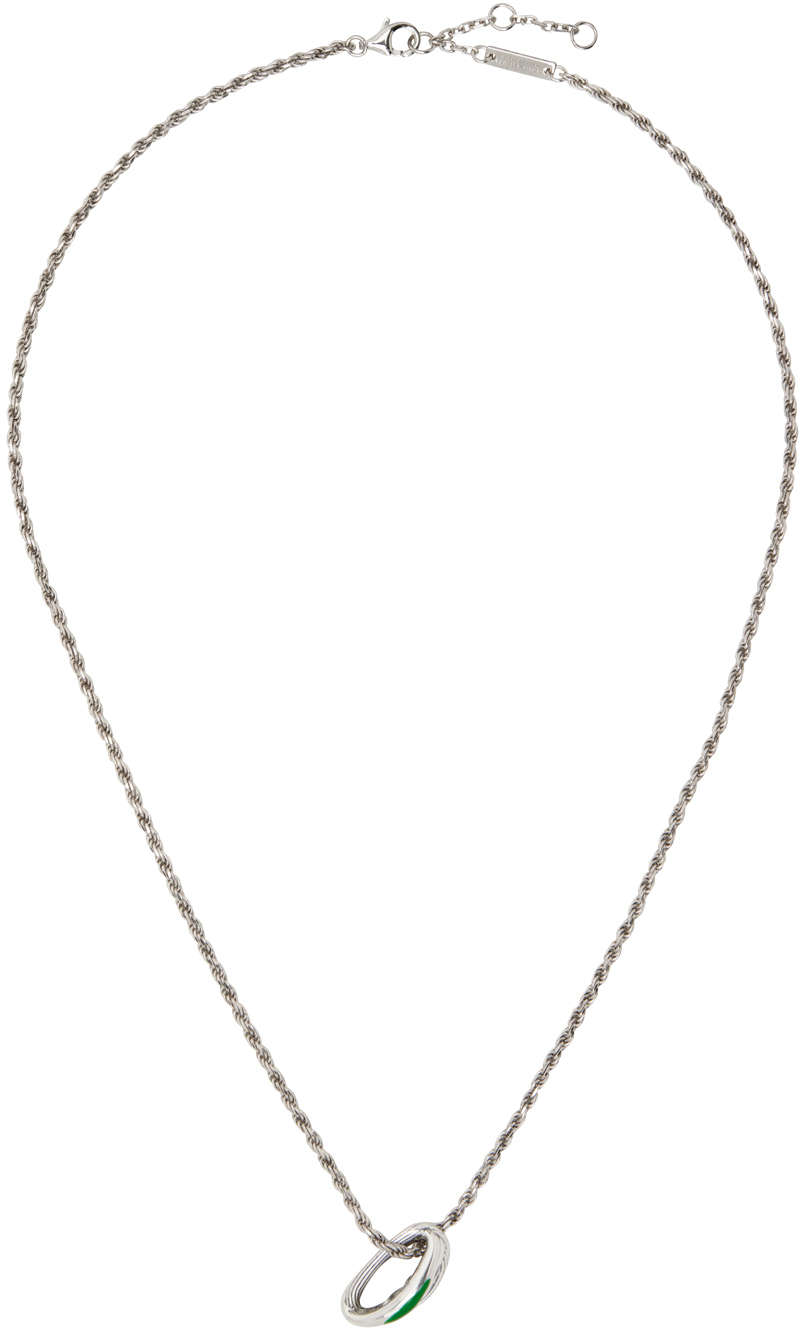 Bottega Veneta Silver Trio Necklace Bottega Veneta