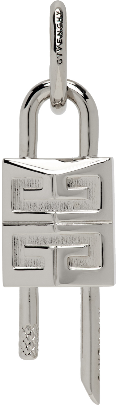 Givenchy Silver Lock Single Earring Givenchy