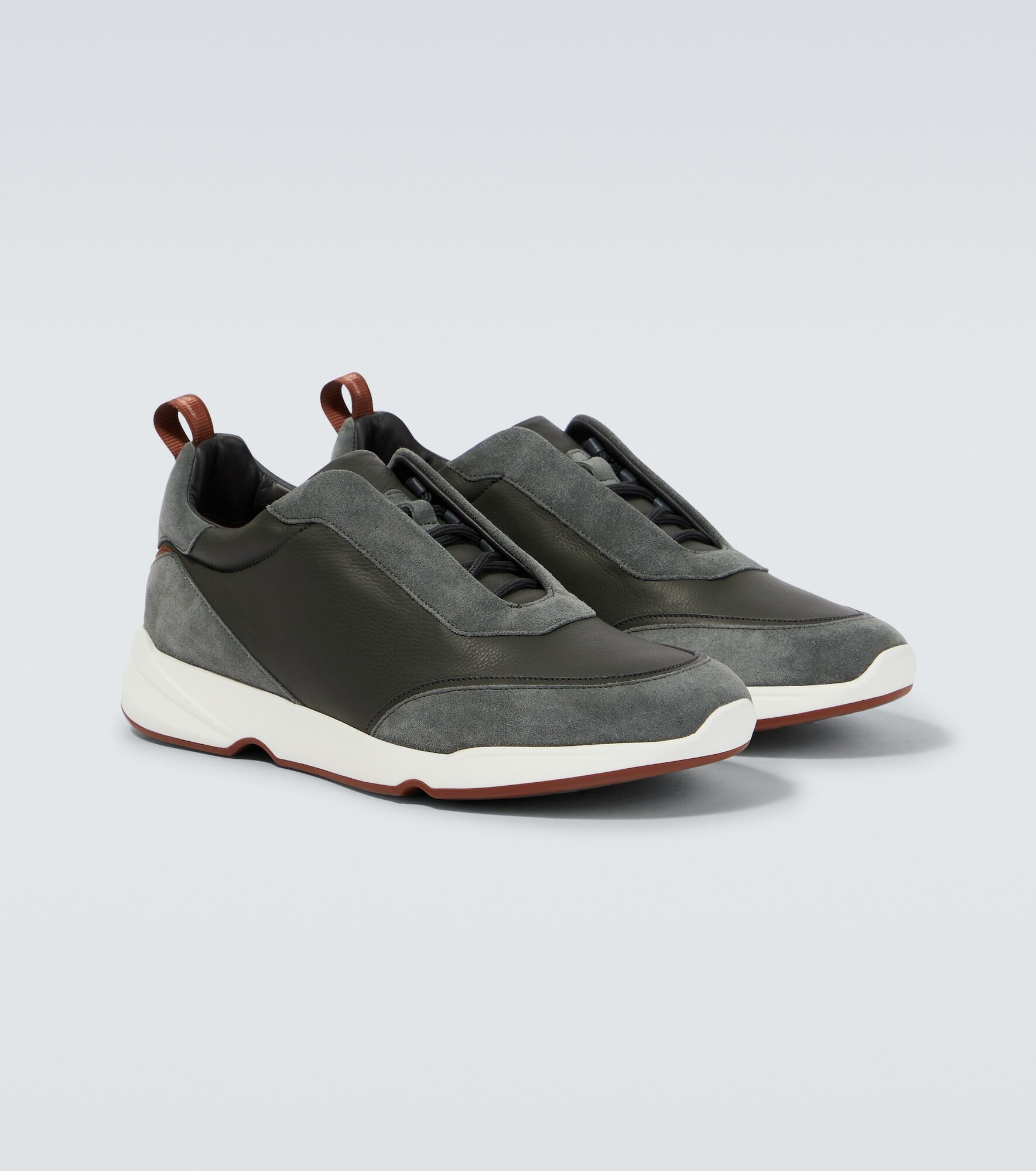 Loro Piana - Modular Walk suede and leather sneakers Loro Piana