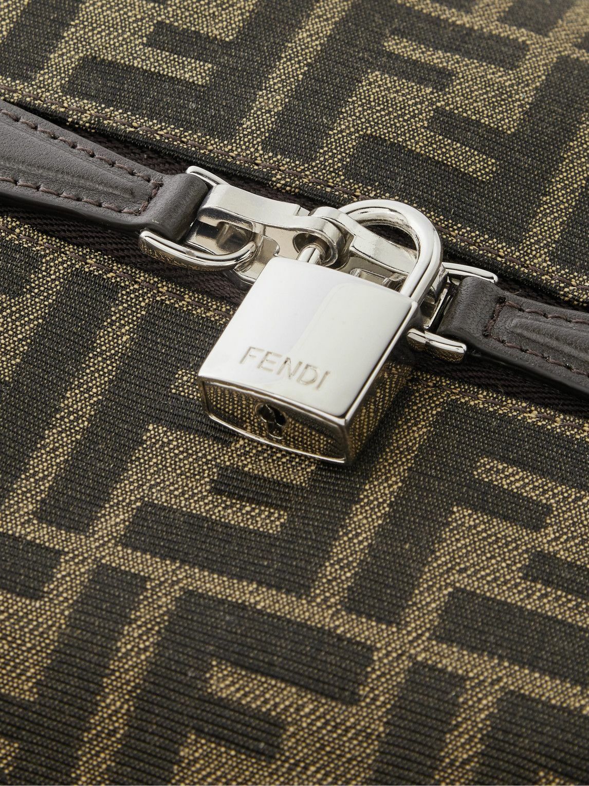 Fendi - Leather-Trimmed Monogrammed Canvas Duffle Bag Fendi