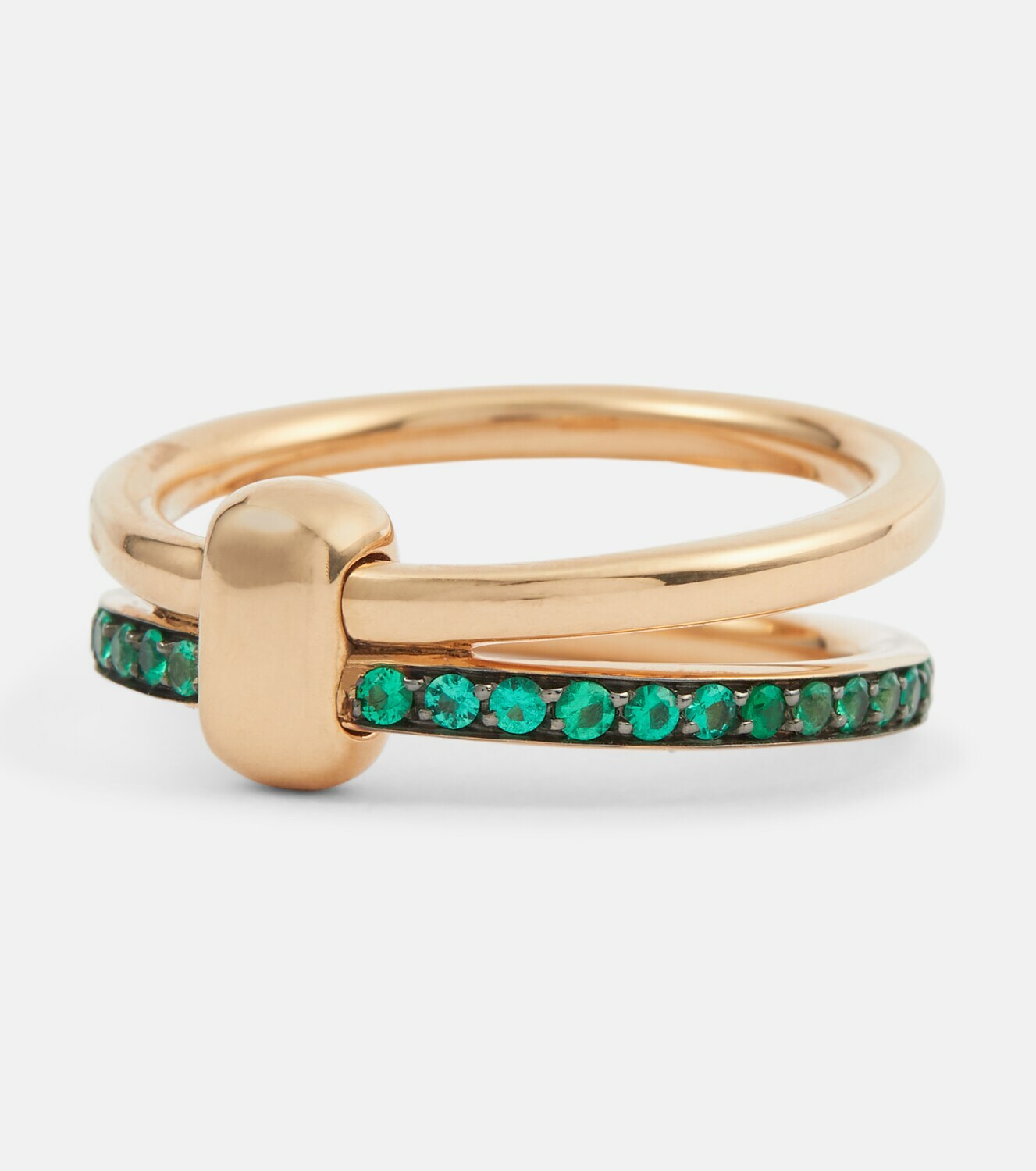 Pomellato - Pomellato Together 18kt rose gold ring with emeralds Pomellato