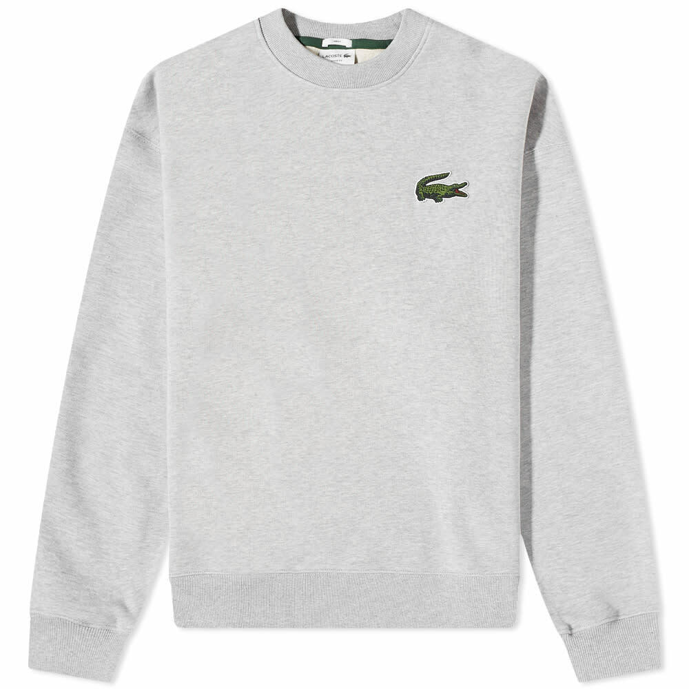 Lacoste Men's Robert Georges Core Crew Sweat in Silver Marl Lacoste