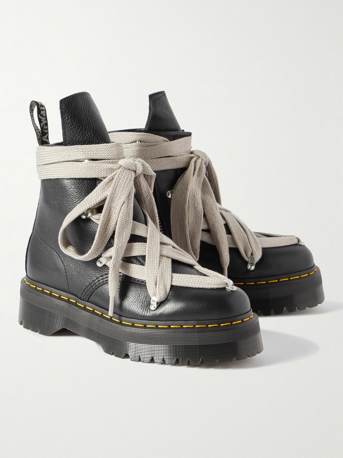 Rick Owens - Dr. Martens Full-Grain Leather Boots - Black Rick Owens