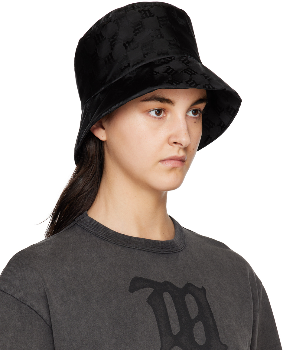 MISBHV Black Monogram Bucket Hat MISBHV