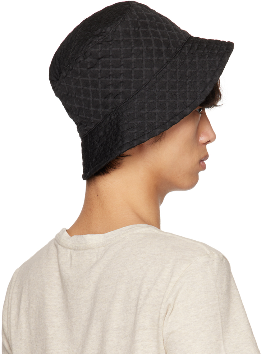 Engineered Garments Black Graphic Bucket Hat Engineered Garments