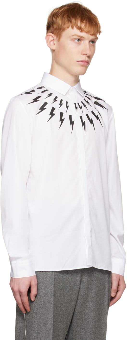Neil Barrett White Thunderbolt Shirt Neil Barrett