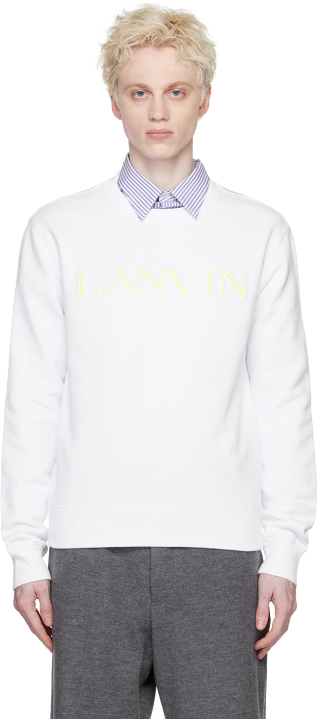 Lanvin White Embroidered Sweatshirt Lanvin