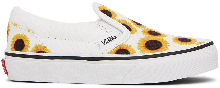 Vans Kids White Classic Slip-On Little Kids Sneakers Vans